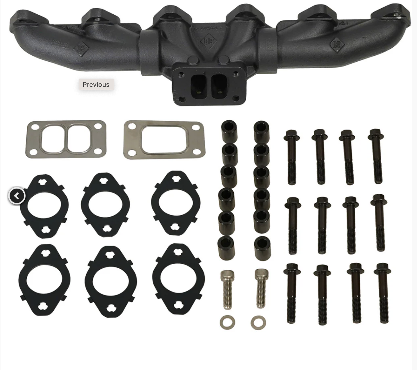 EXHAUST MANIFOLD KIT STOCK/T3 DODGE 24-VALVE 5.9L CUMMINS 1998.5-2002 ...